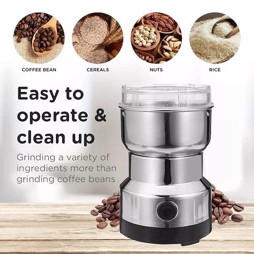Nima Grinder Mini Stainless Steel Coffee Spice Nuts Grains Bean Electric Grinder Mixer Japan ...